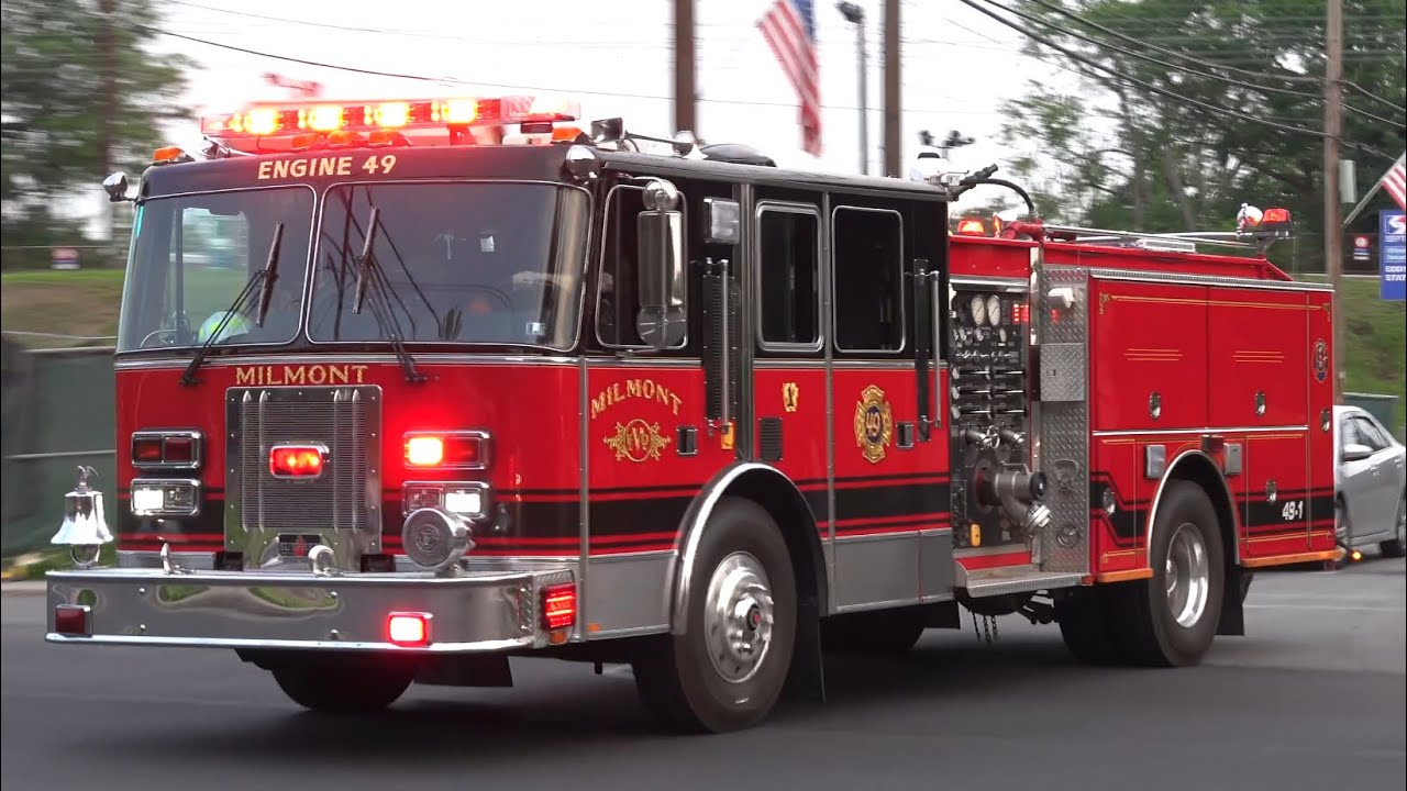 Milmont Fire Company Engine 49 Responding - YouTube