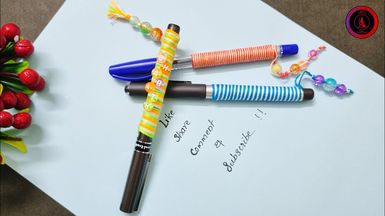 How to decorate your pen/pencil | Step by step tutorial | Athi's Crafty ...