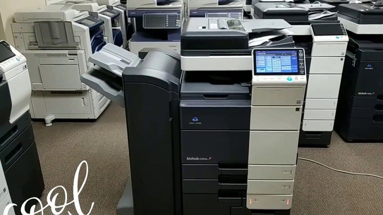 Konica Minolta Bizhub c654e - YouTube