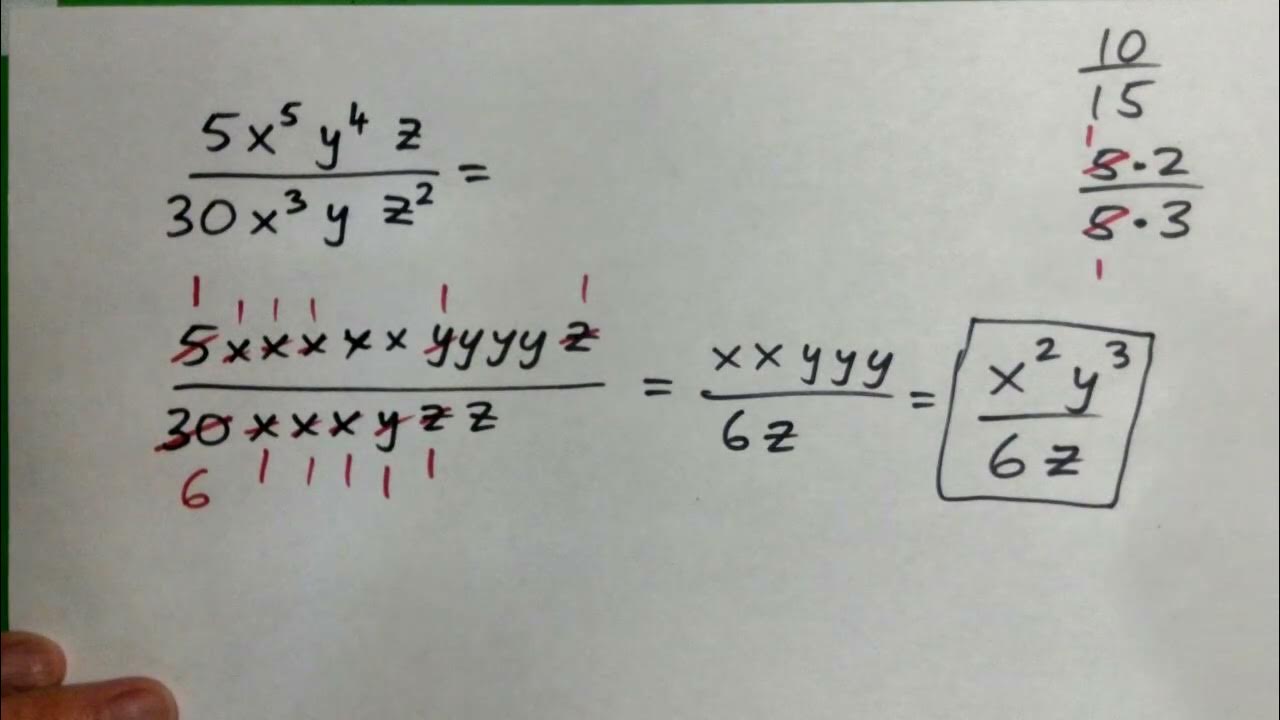 Simplify the Fraction: Cross Cancel Common Factors - YouTube
