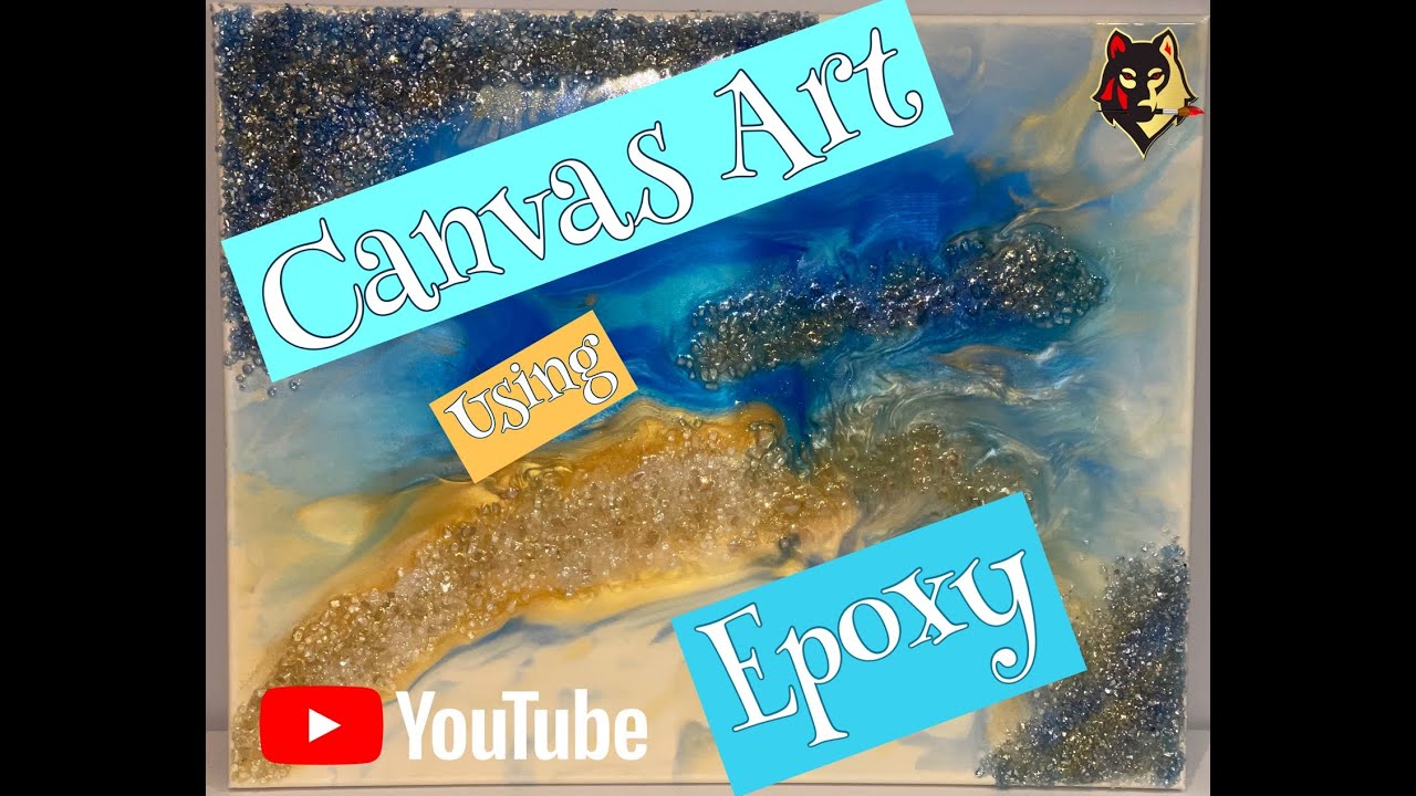 Custom Canvas Art using Stonecoat Countertops ART COAT Epoxy - YouTube