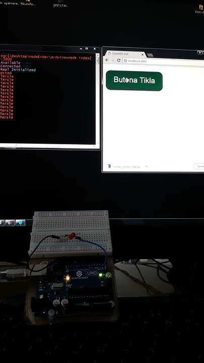 node js arduino led - YouTube