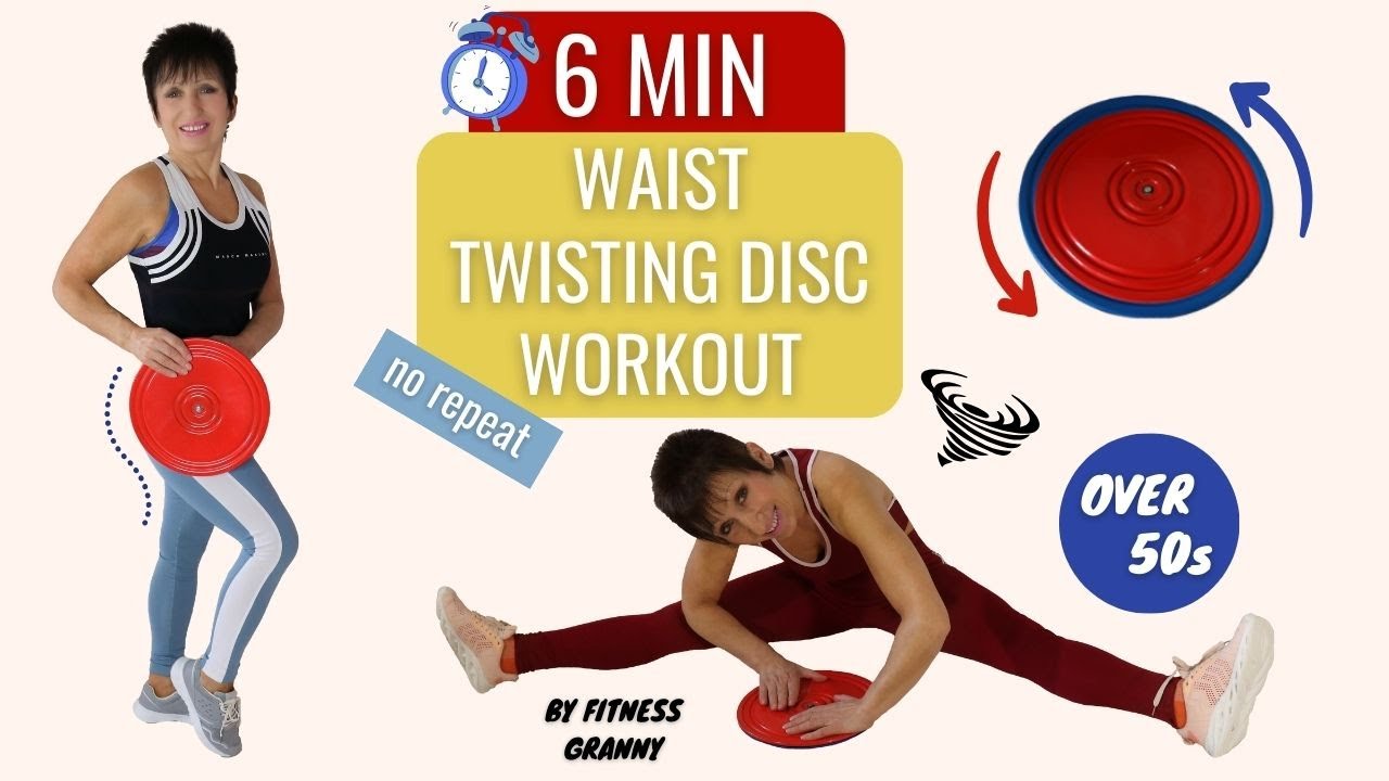 6 MIN WAIST TWISTING DISC WORKOUT – 7 major muscles excercises with ...