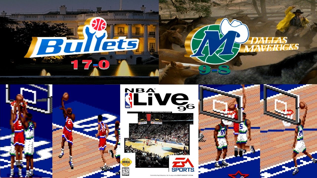 The 3 J's - NBA Live 96 | Washington Bullets vs Dallas Mavericks ...