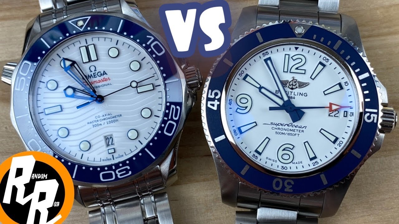 Omega VS Breitling (white/blue dials) - YouTube