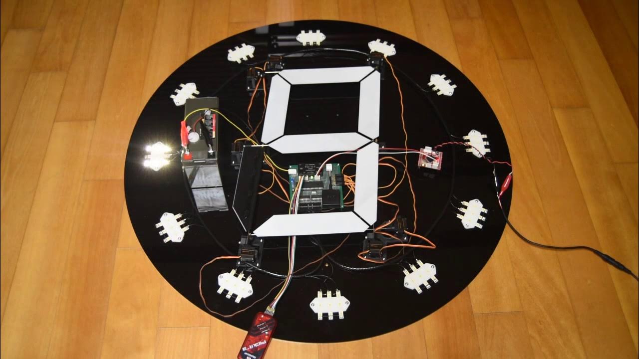 Servo Driven 7 segment flip Display(16 inch Big size) - YouTube
