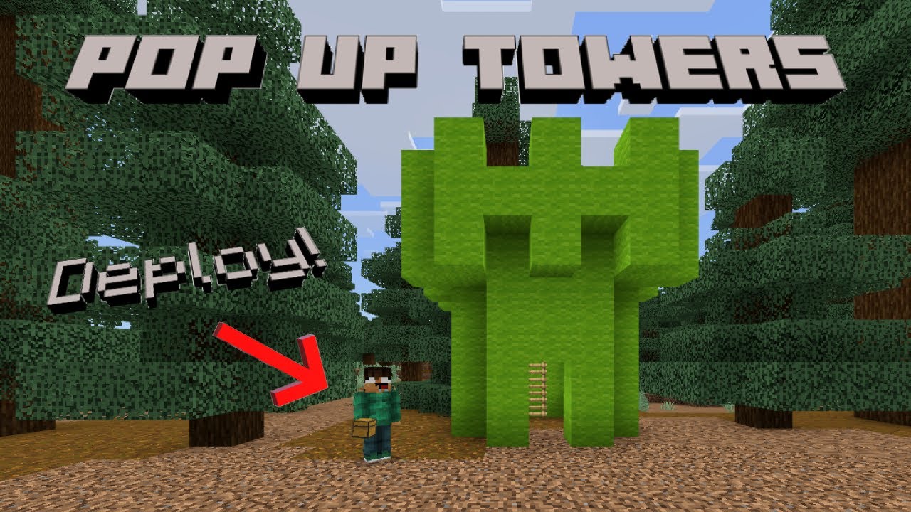 Pop up Towers! MCBE Command Block Tutorial - YouTube