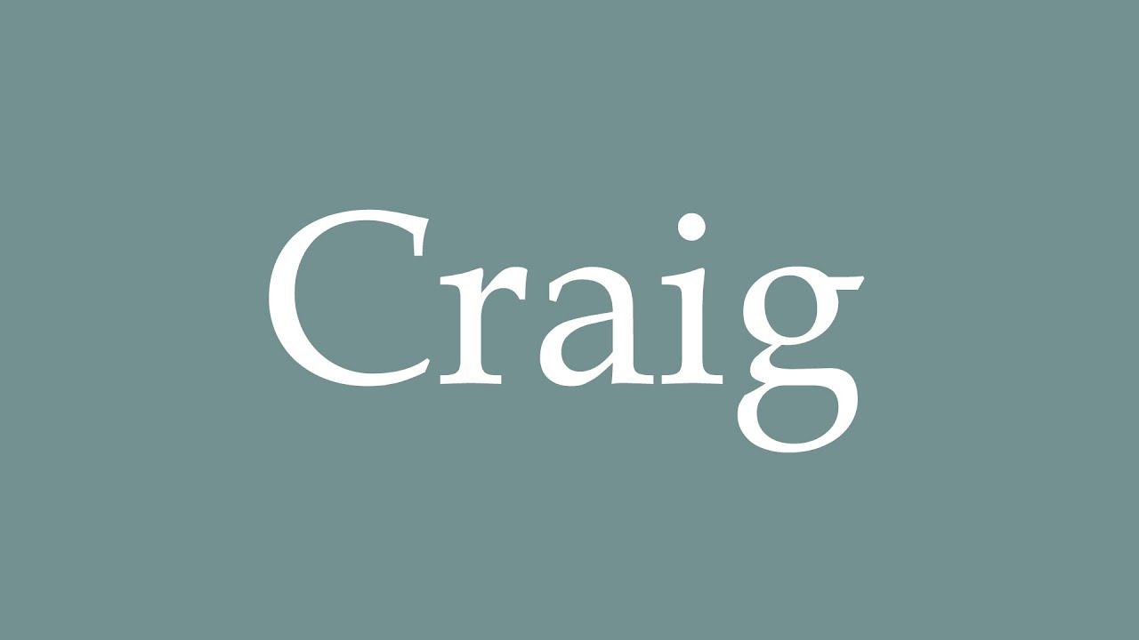 How to Pronounce ''Craig'' Correctly in French - YouTube
