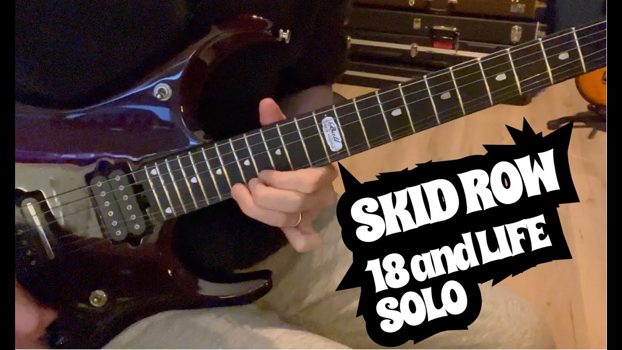 Skid Row - 18 and Life guitar solo cover - YouTube