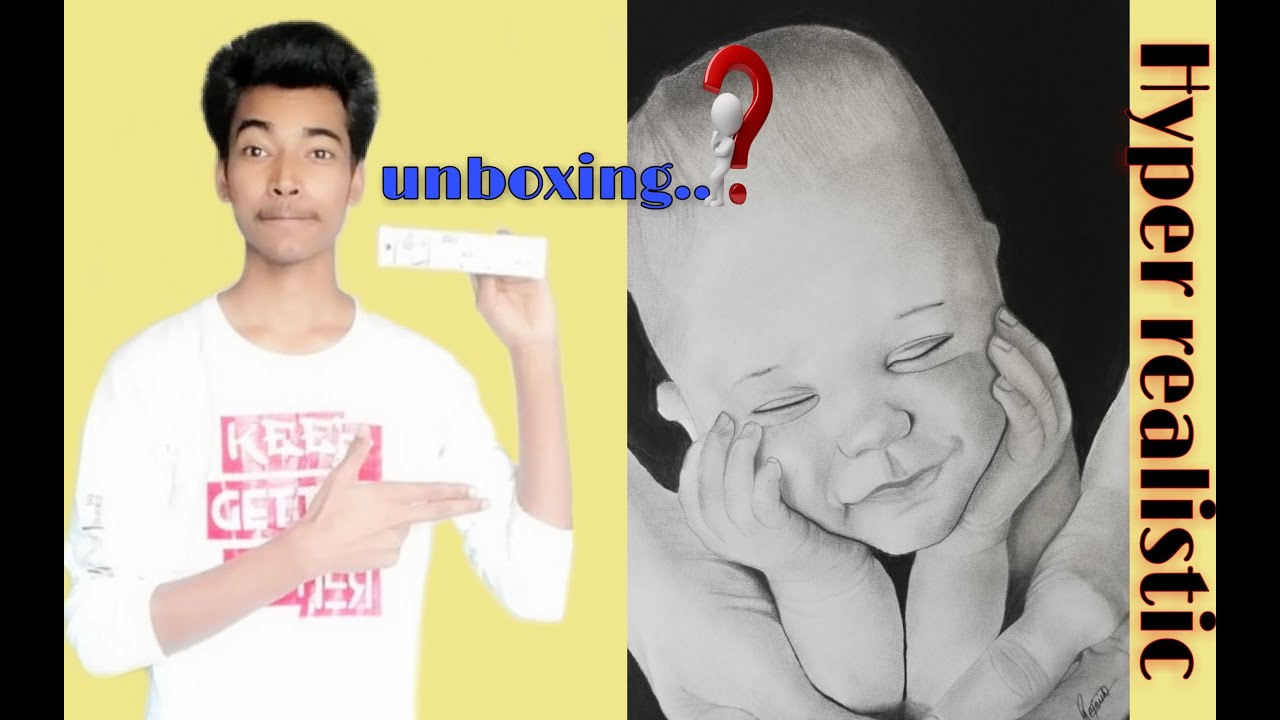 Drawing of cute baby | Hyper realistic drawing like Sourav Joshi ...