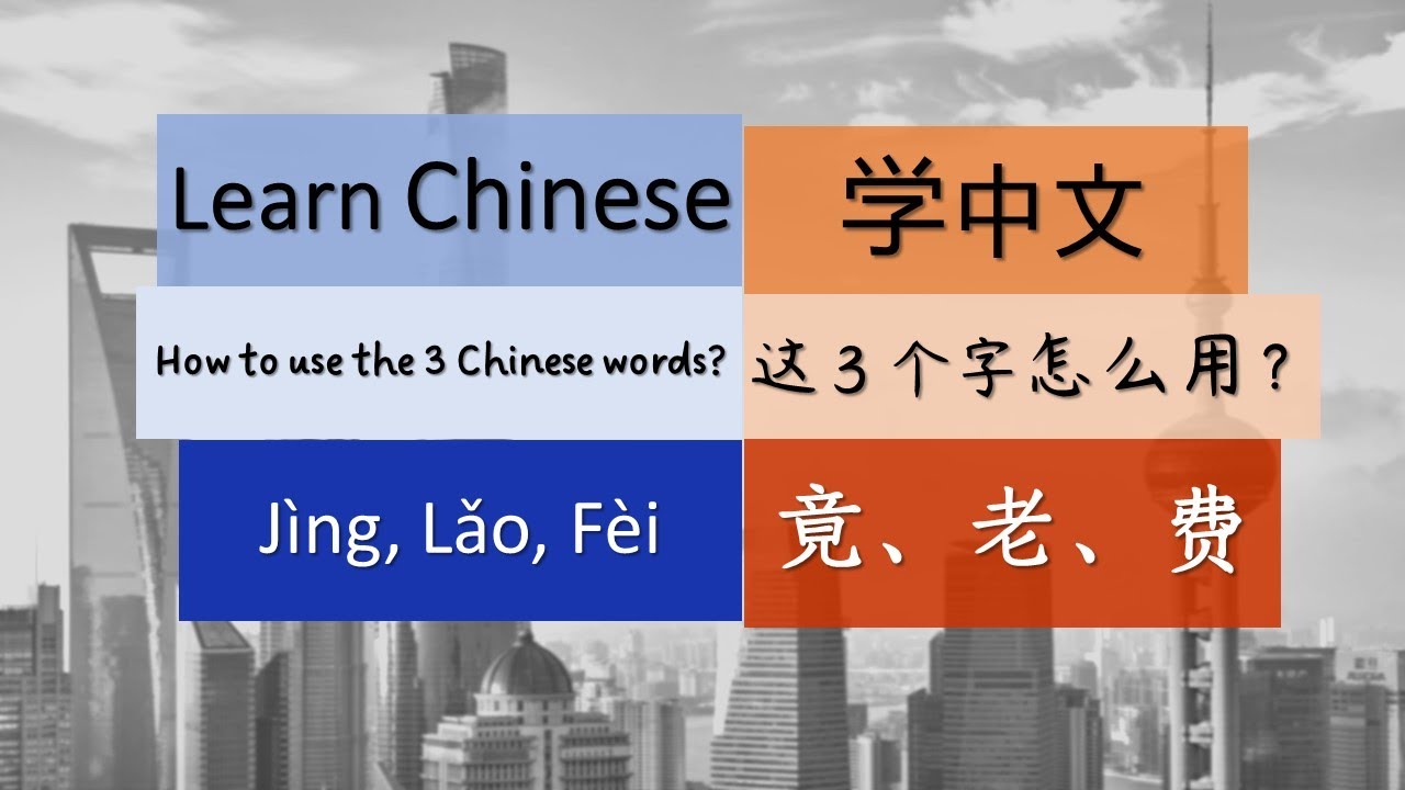 How to use these Chinese characters? 竟、老、费 #LearnChinese #中文词语 #汉语中级 ...