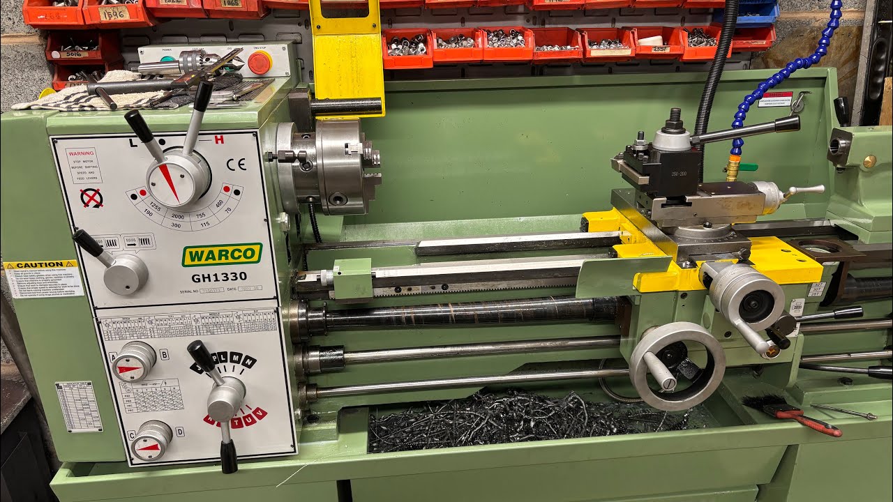 First jobs to do on the new warco GH1330 lathe - YouTube