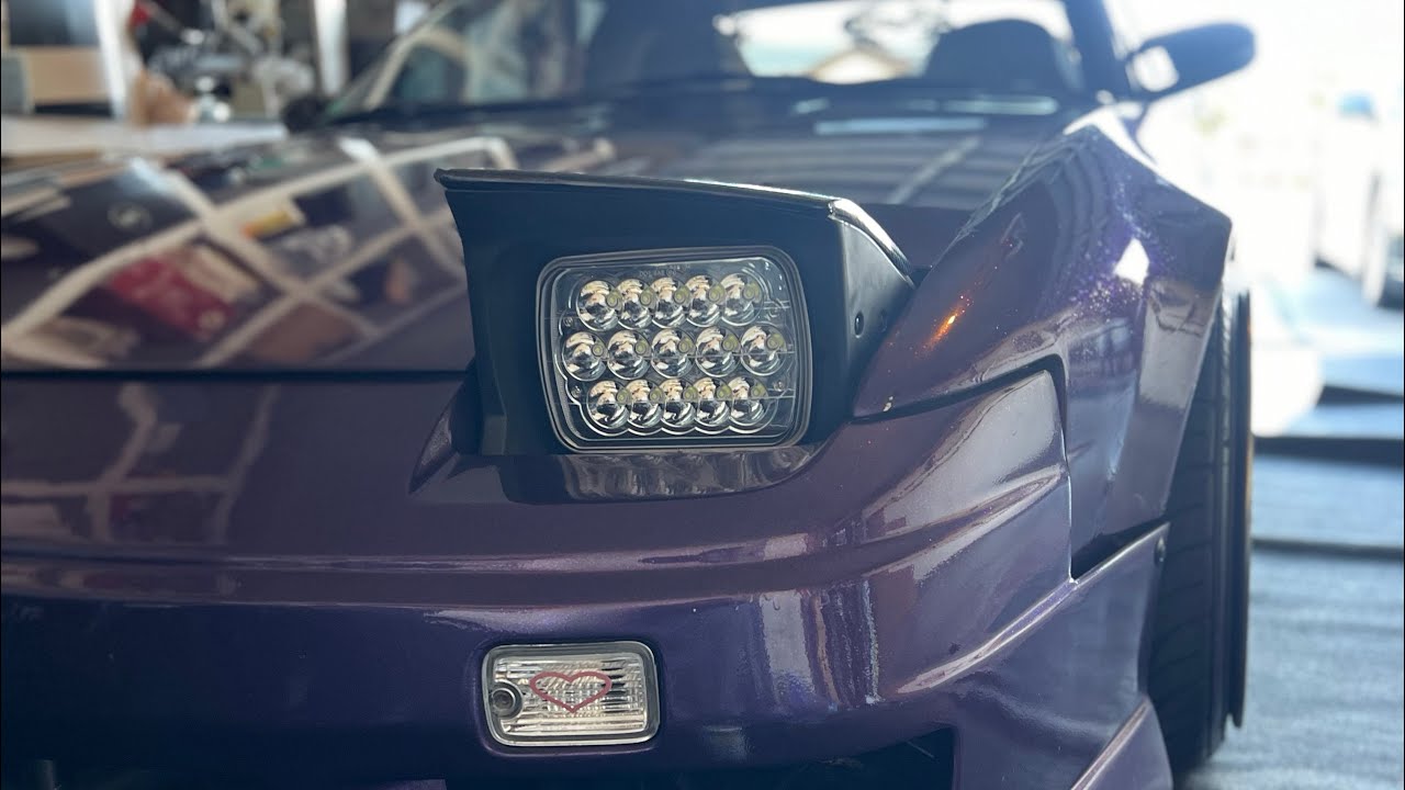 New headlights for the 240sx (RB S13) - YouTube