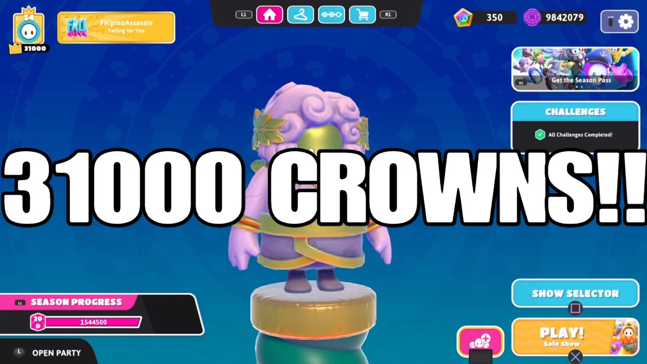 GETTING MY 31000TH CROWN IN FALL GUYS - YouTube
