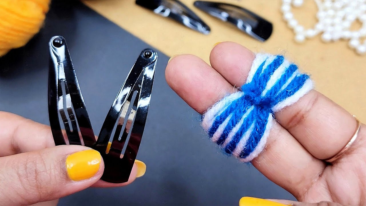 WOW ! Look at what I did with hair clip and wool - You will love this ...