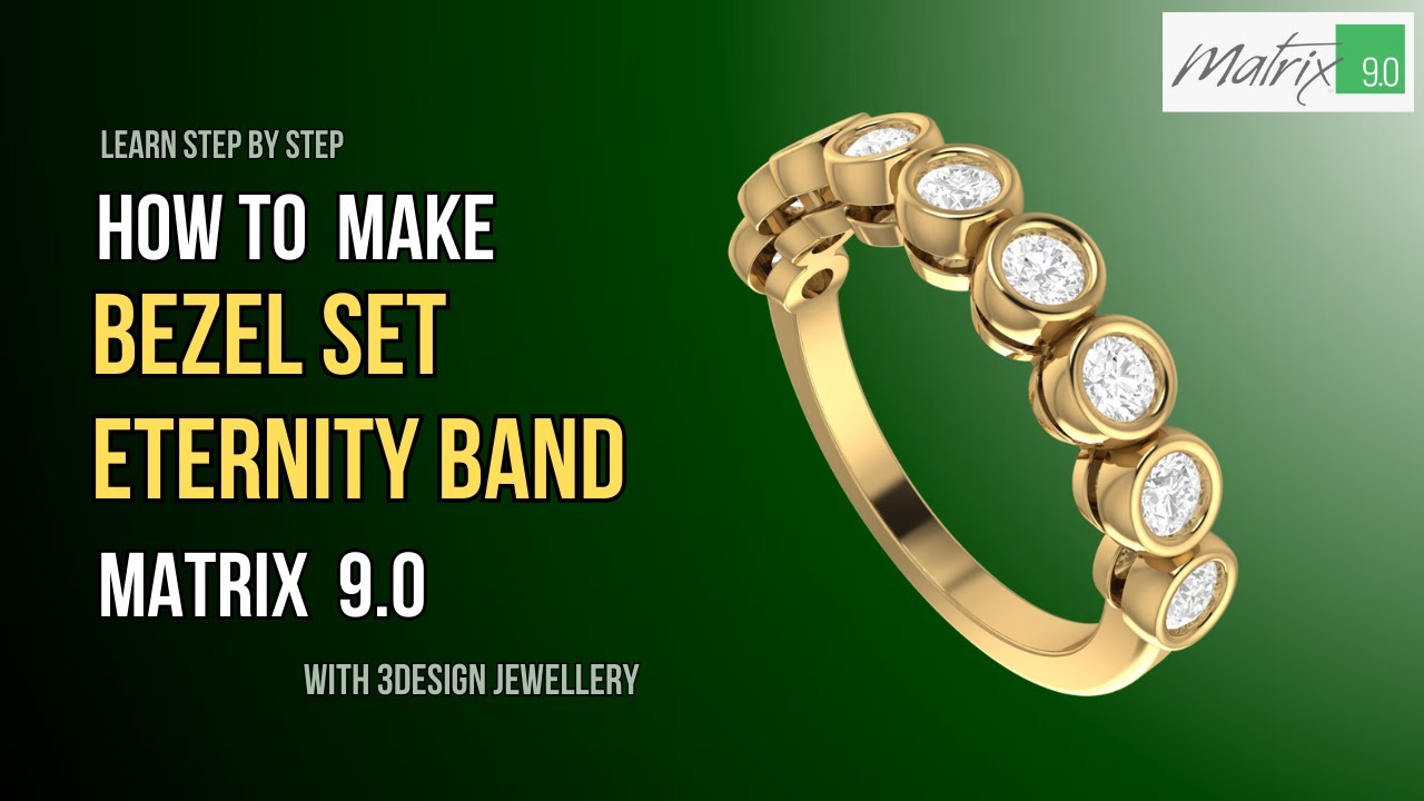 ||🔷How to make Bezel Set Eternity Band🔷#Matrix 9 #Rhino3D #rhino matrix ...