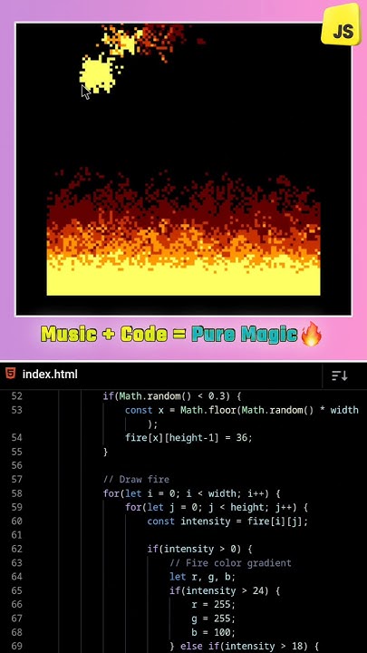 Pixel Force Effect in JavaScript That Reacts to Mouse! 🤯 | HTML CSS JS #shorts - YouTube