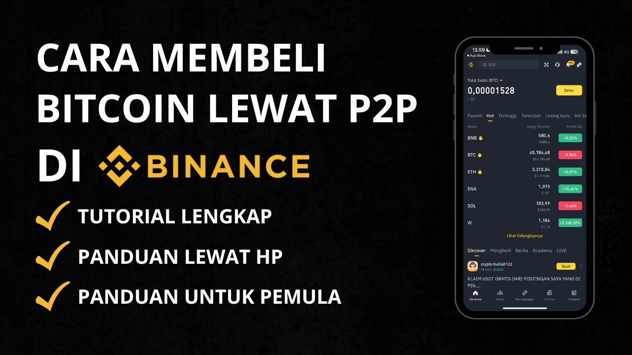 Cara Membeli Bitcoin di Binance Lewat P2P Markets - YouTube