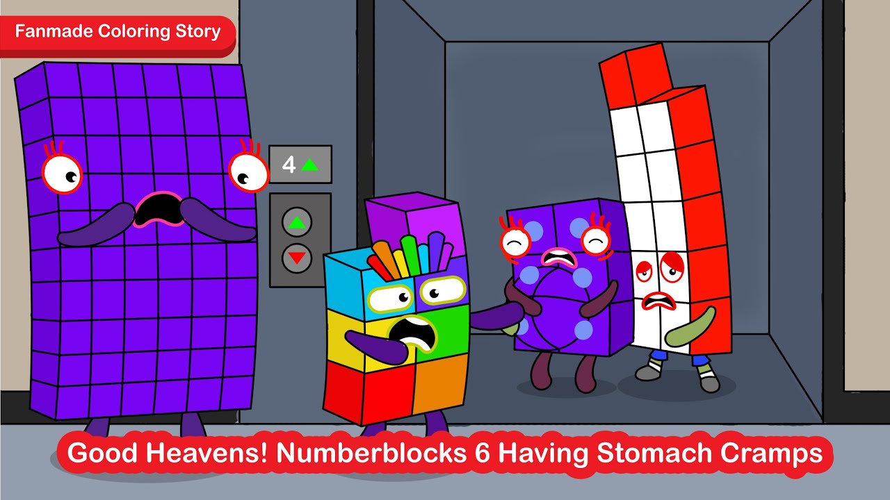 Good Heavens! Numberblocks 6 Having Stomach Cramps | Numberblocks ...
