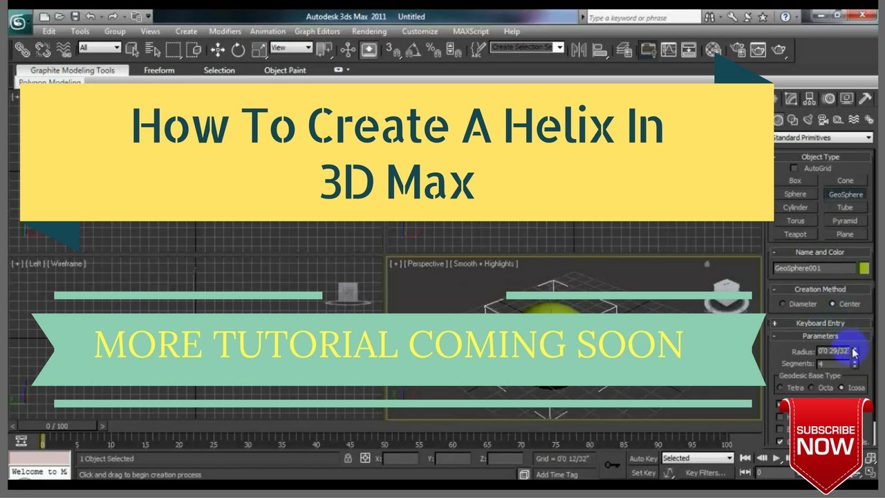 How To Create A Helix In 3D Max - YouTube
