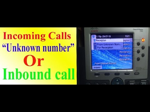 Incoming Calls Unknown number on IP phone display | caller id is ...