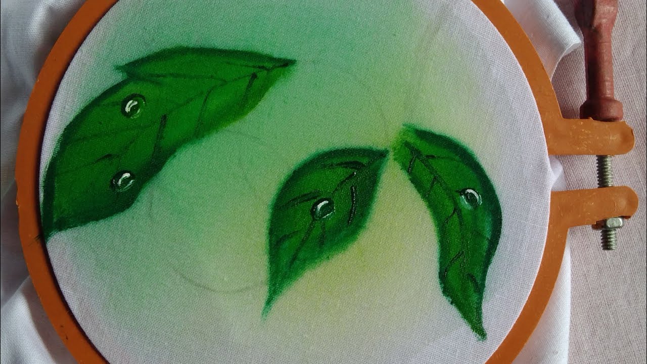 Easy flower paint tutorial / how to paint Leaf water - YouTube