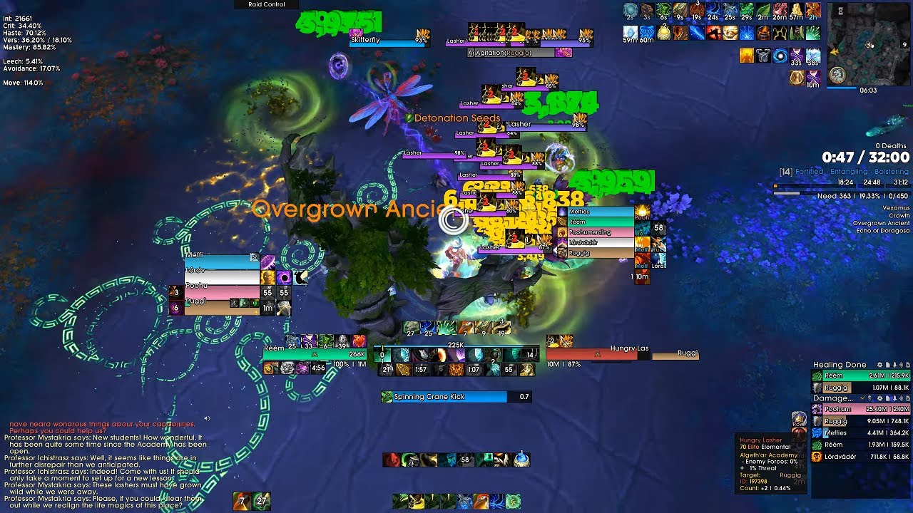 Mistweaver Monk Healer POV Algeth'ar Academy Mythic +14 Fortified ...