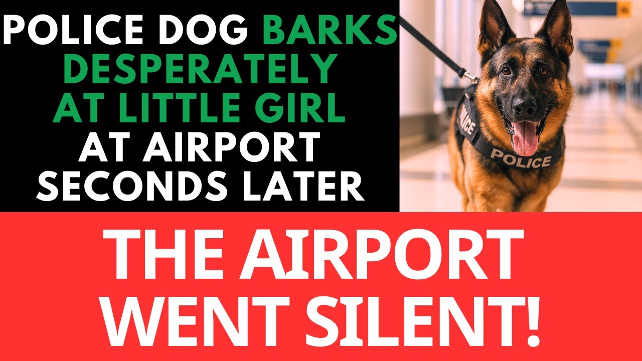 Police Dog Barks Desperately at Little Girl at Airport — Seconds Later ...