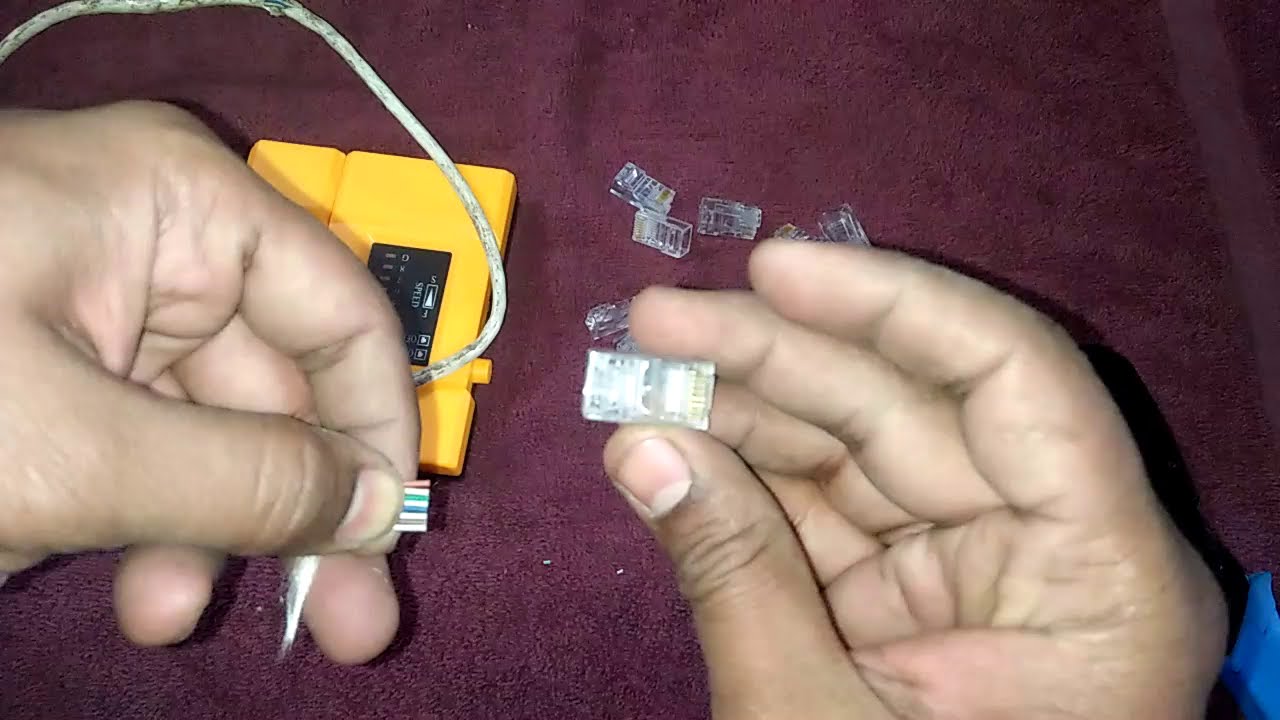 How To install RJ45 Connector Internet Cable - YouTube