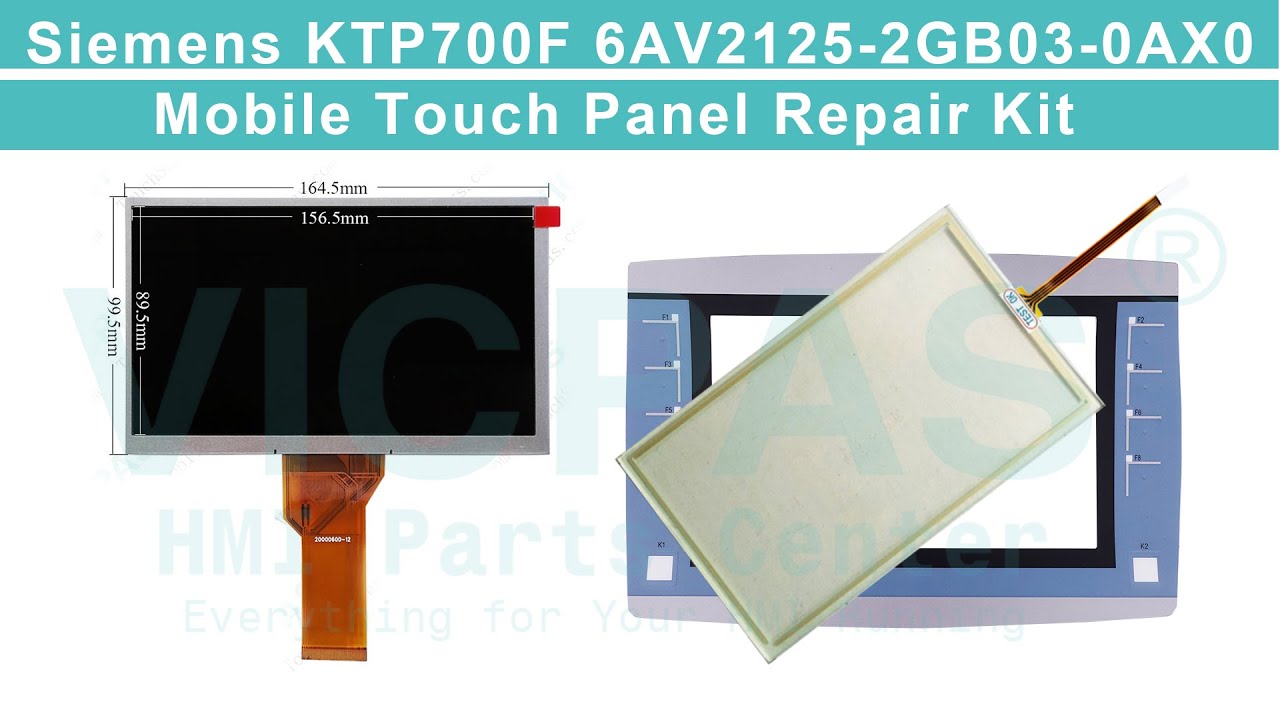 6AV2123-2GB03-0AX0 Siemens KTP700F mobile touchscreen overlay lcd ...