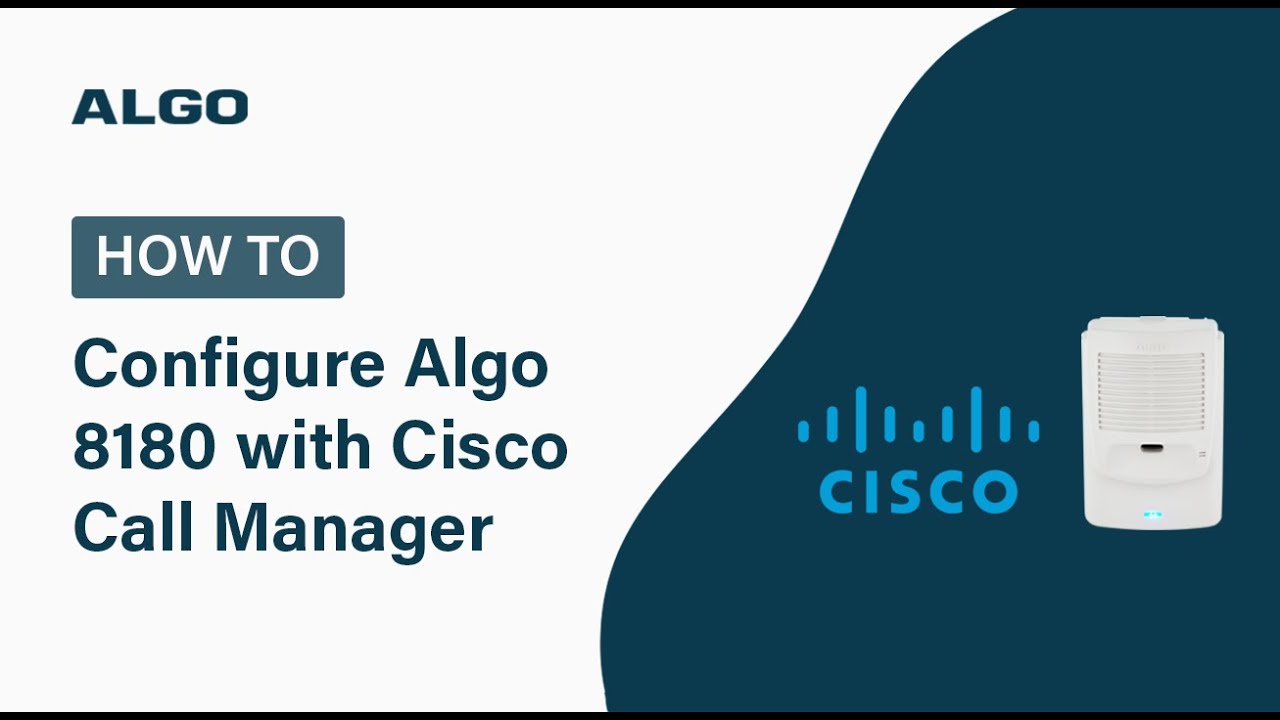 How to Configure the Algo 8180 with Cisco Call Manager - YouTube