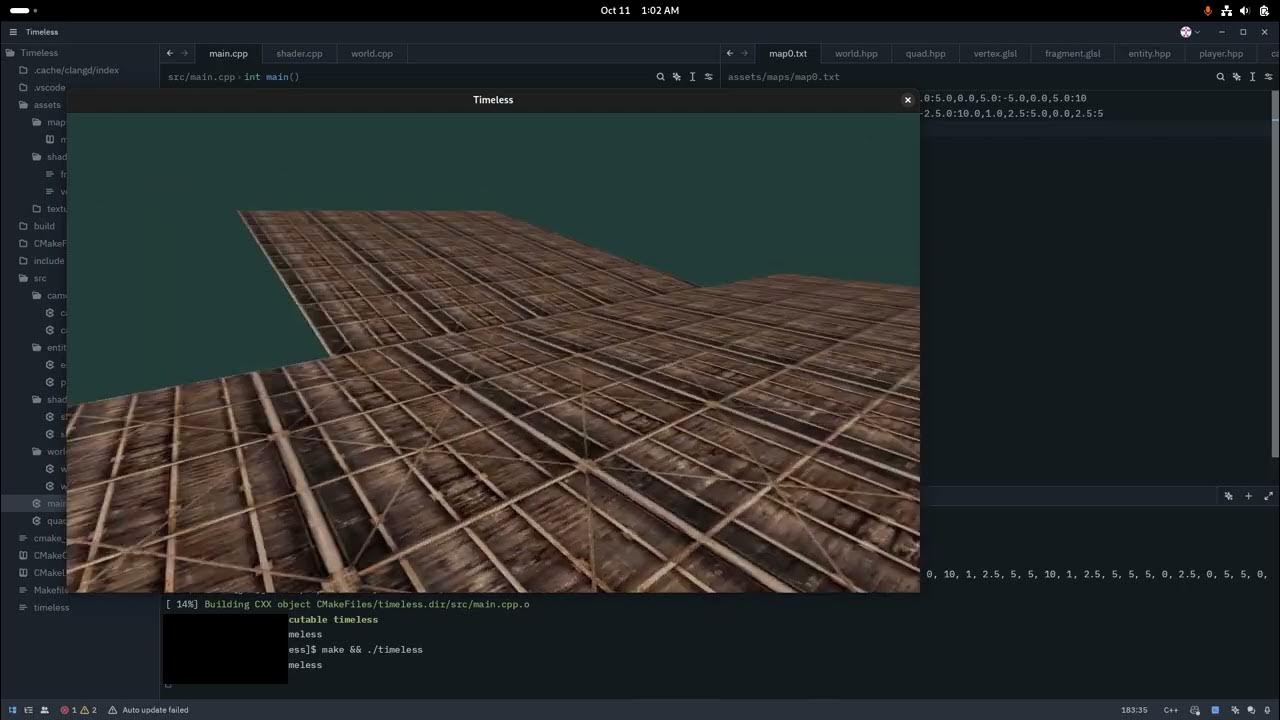my 3D game using OpenGL and C++ - YouTube