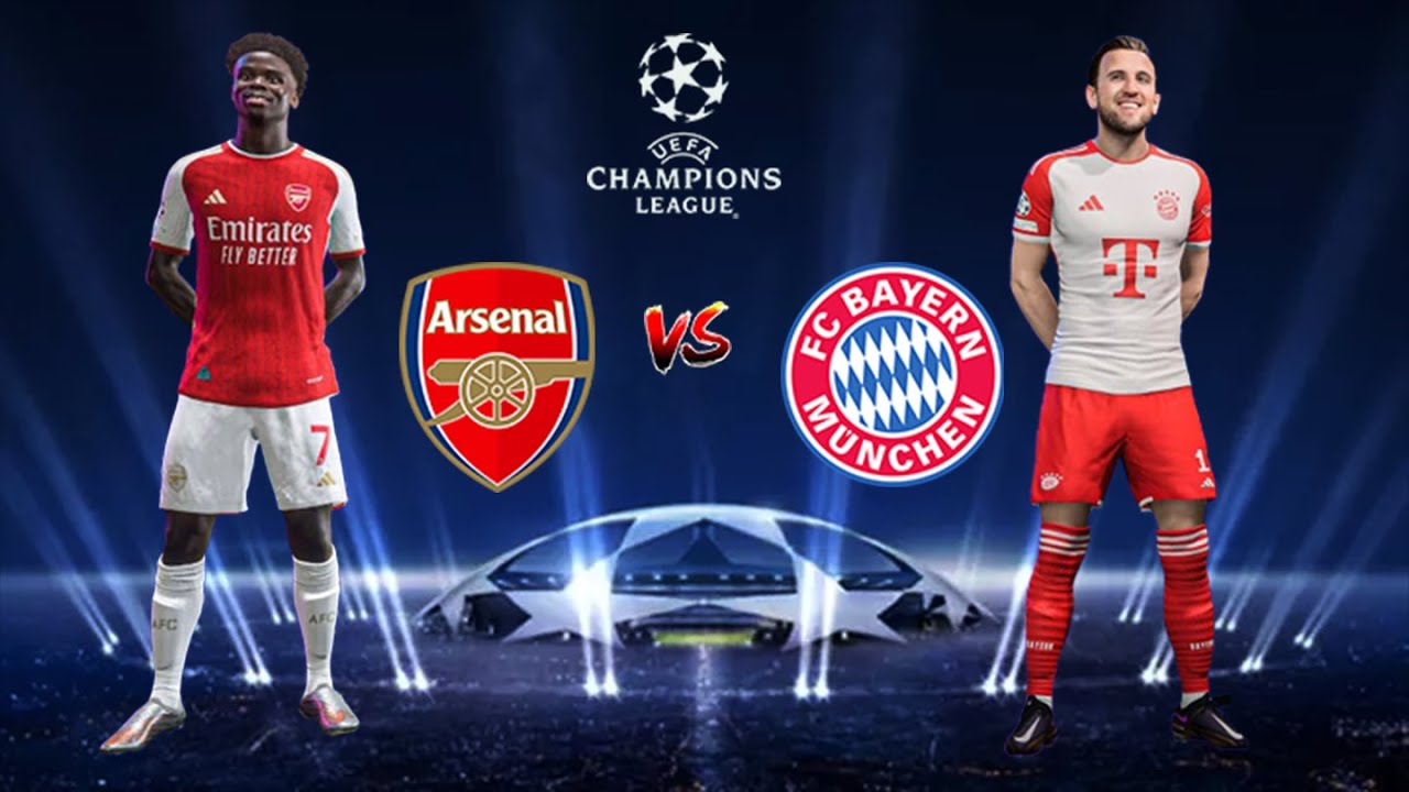 Arsenal vs Bayern Munich - UEFA Champions League 2023/2024 - Ft. Saka ...