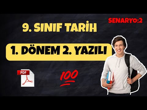 9. Sınıf Tarih 1. Dönem 2. Yazılı | MEB Senaryo 2 - Kesin Çıkacak Sorular (+PDF)