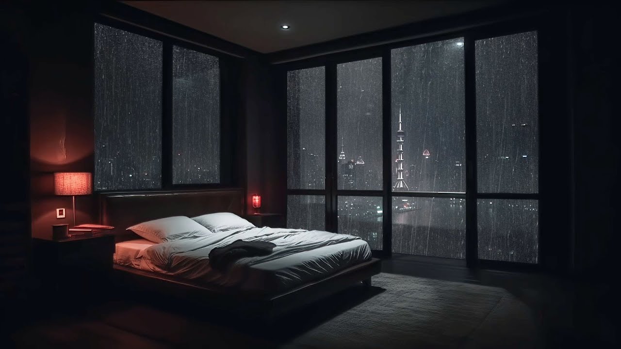 Rain Sound On Window with Thunder SoundsㅣHeavy Rain for Sleep, Study ...