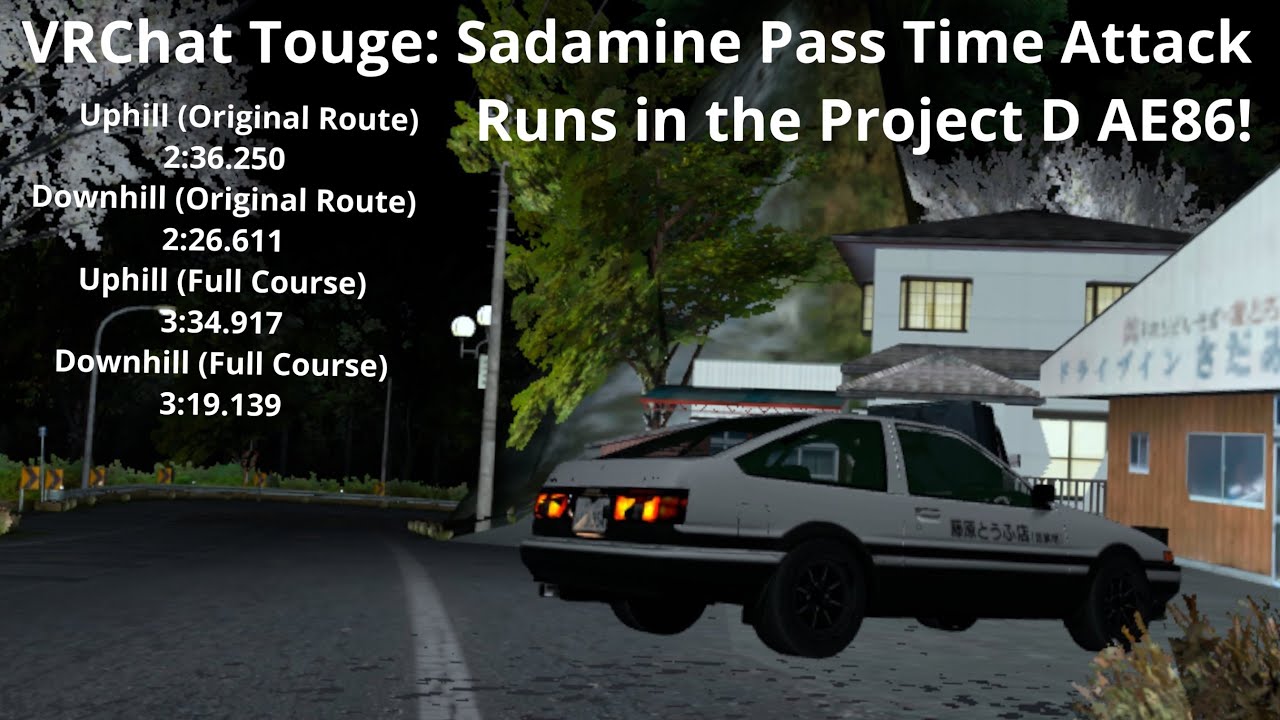 VRChat Touge | Sadamine Pass Attack! | Initial D AE86 Trueno | on Meta ...