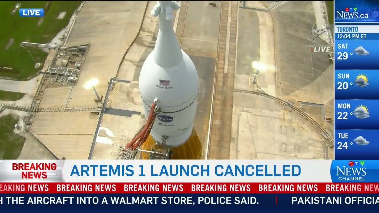 Artemis program: Fuel leak scraps NASA's second launch attempt - YouTube