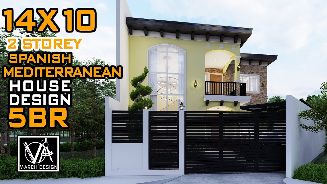 2 Storey Spanish Mediterranean House Design (165 sqm) 5 Bedroom - YouTube