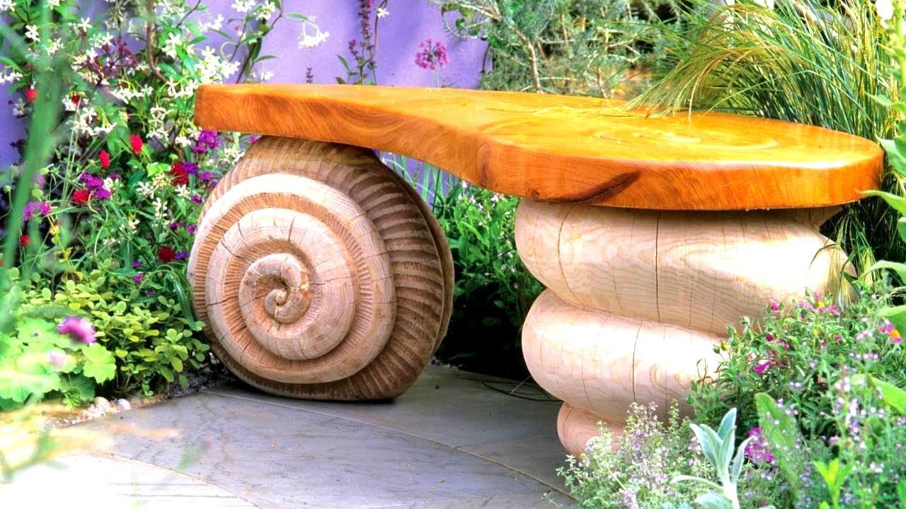 Beautiful garden benches! 80 examples from wood, metal and concrete ...