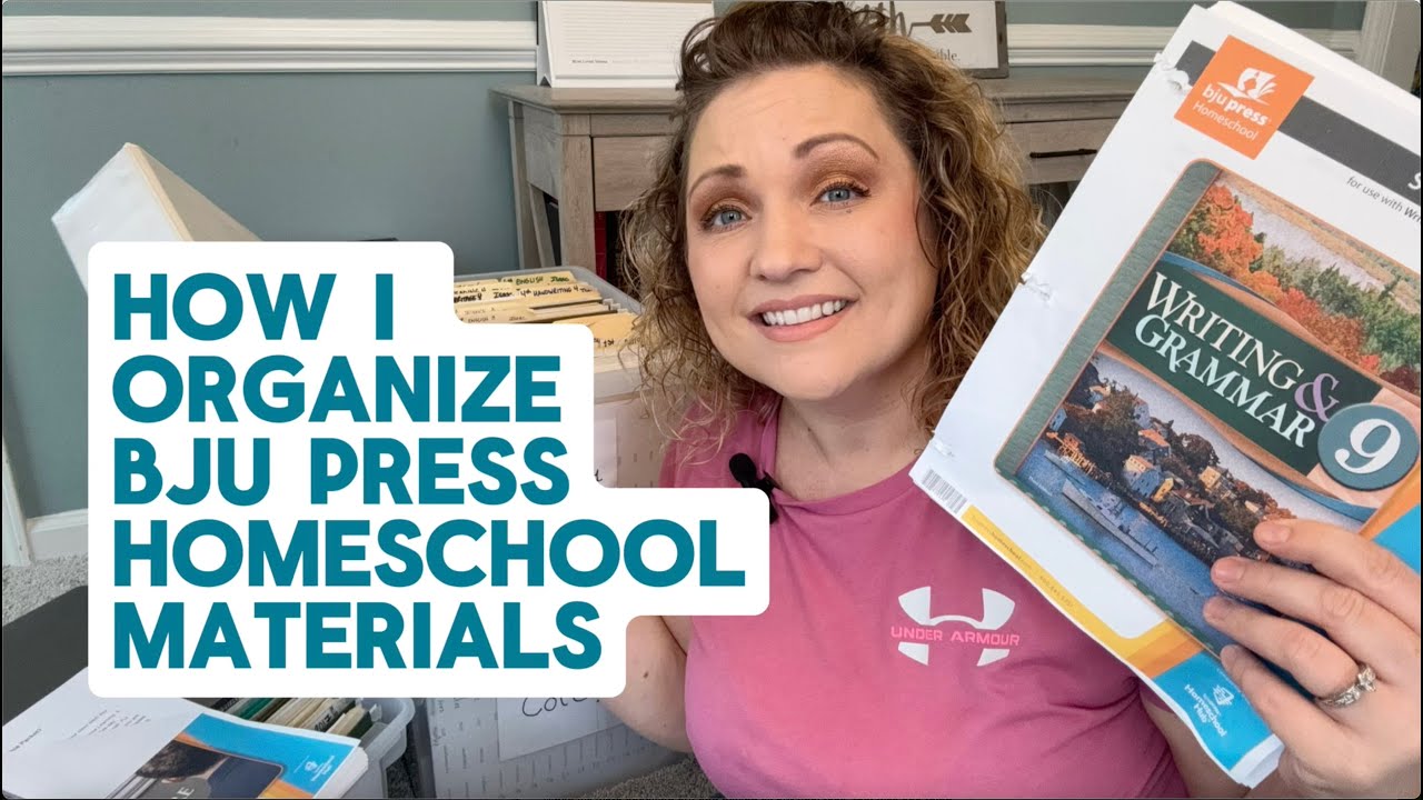 How I Organize BJU Press Homeschool Materials - YouTube