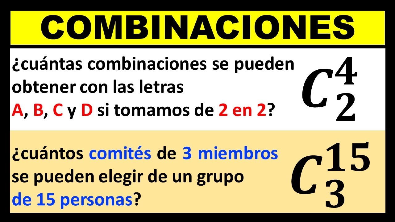 Combinaciones matemáticas | ejercicios resueltos | cuántos comités de 3 ...