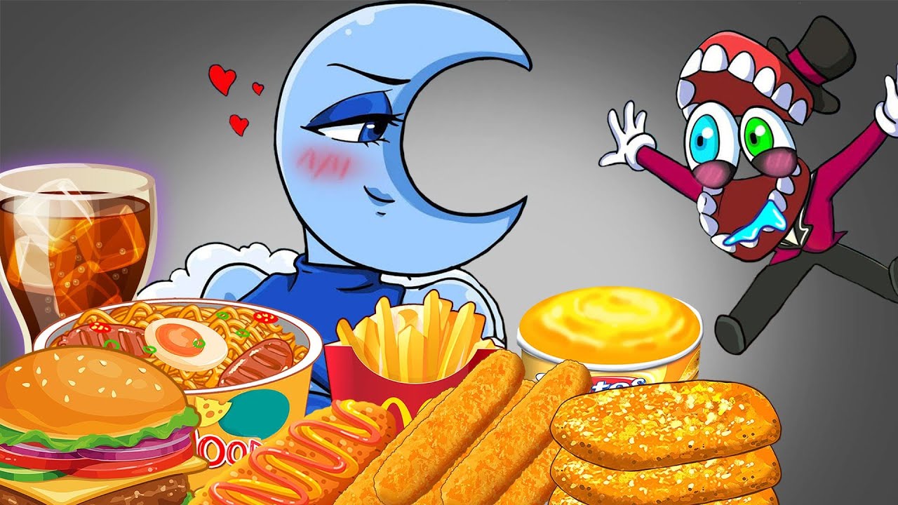 ASMR Mukbang | Caine & Moon Go On A Date | {THE AMAZING DIGITAL CIRCUS ...