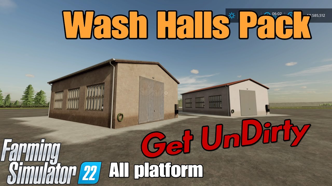 Wash Halls Pack / mod for all platforms on FS22 - YouTube