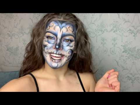 HALLOWEEN WEEK SEXY SKULL MAKEUP LOOK | Emily Monks