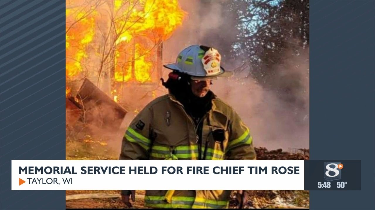Taylor community honors Fire Chief Tim Rose at memorial service - YouTube