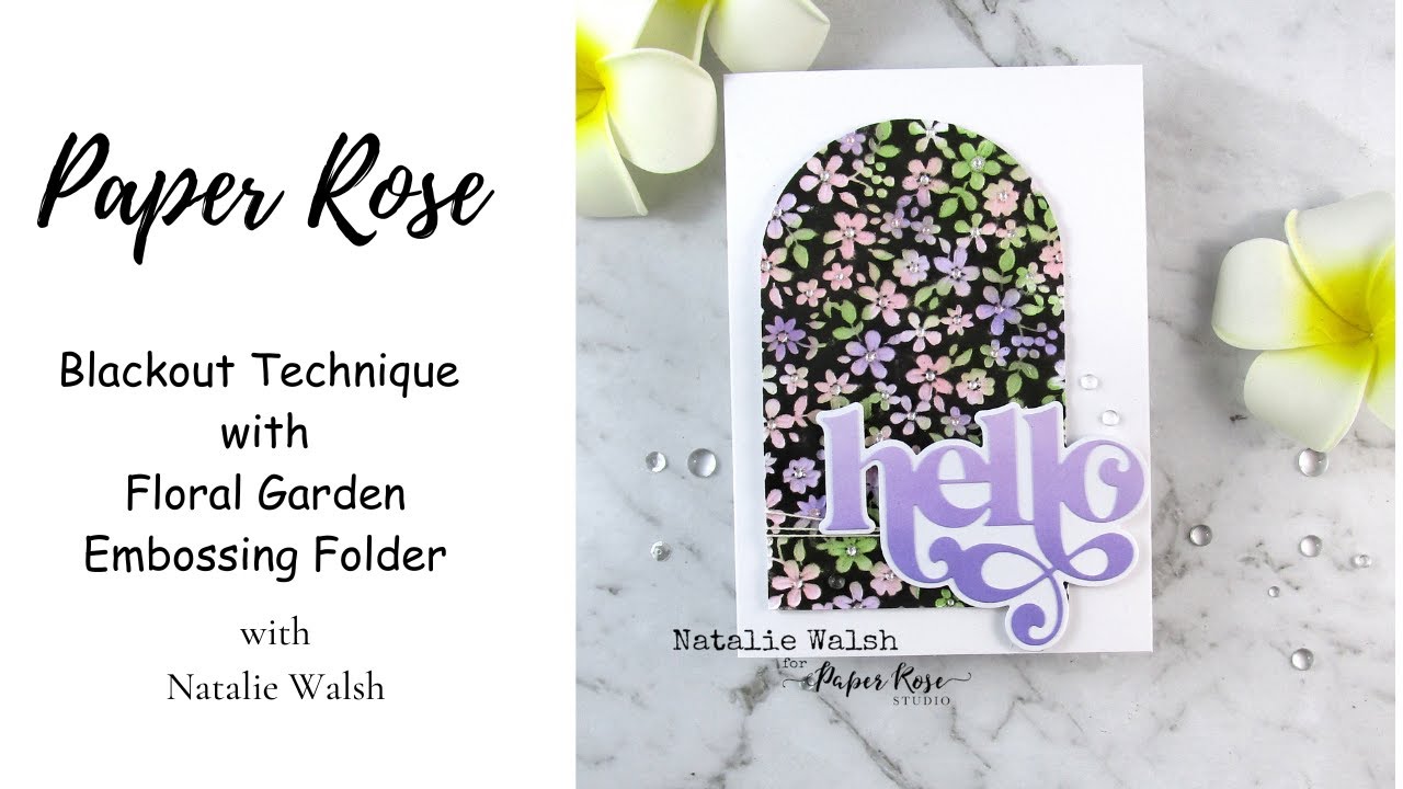 Paper Rose Studio | Floral Garden | Blackout Technique - YouTube