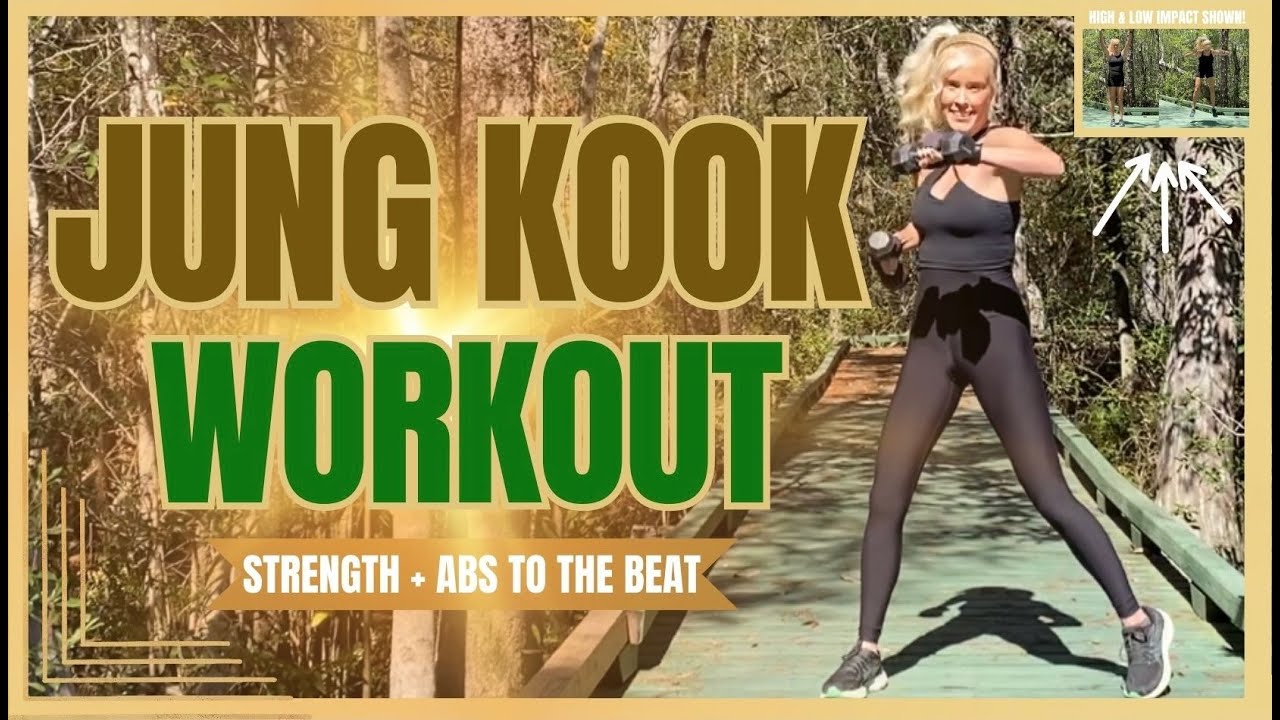 JUNG KOOK 정국 WORKOUT 🔥 FULL BODY BURN 🔥 STRENGTH + ABS TO THE BEAT 🔥 ...