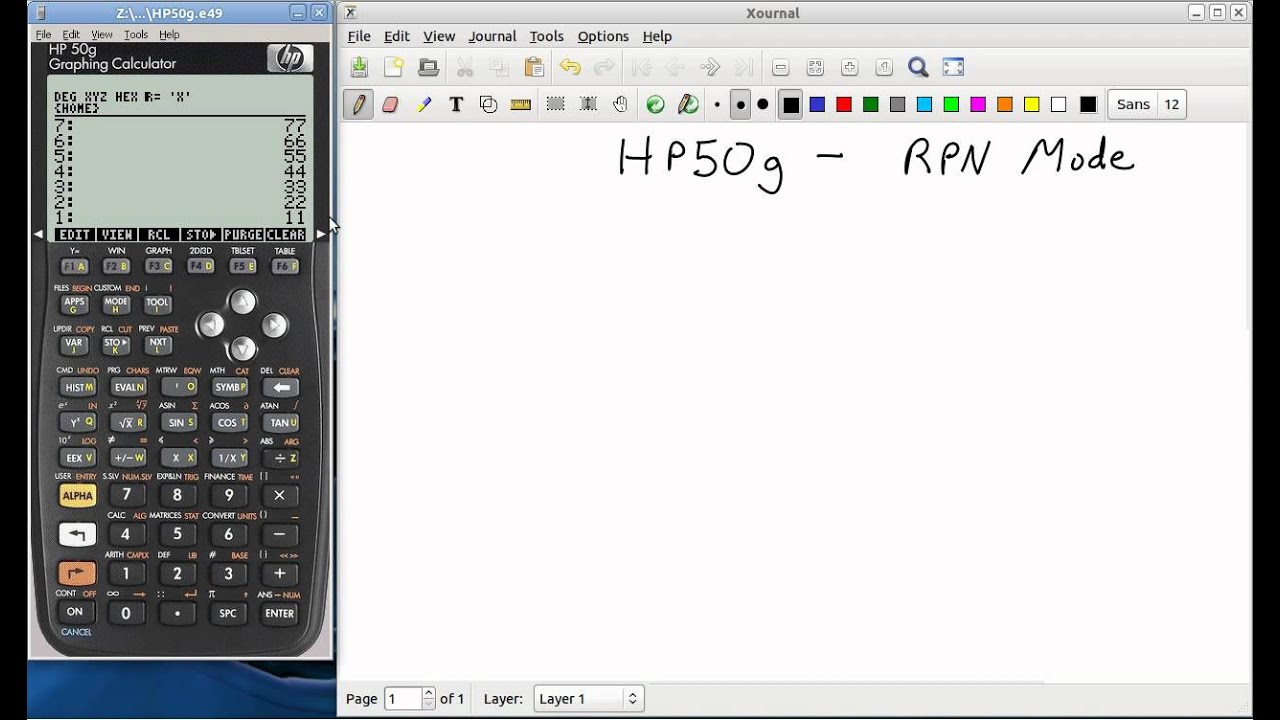 HP50g - RPN How To - YouTube