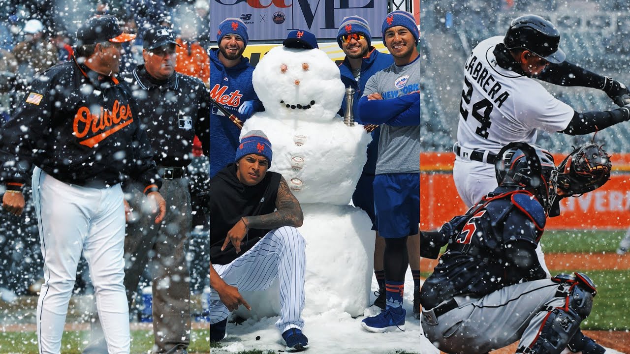 Best snow highlights and moments in MLB history! ☃️ ️ - YouTube