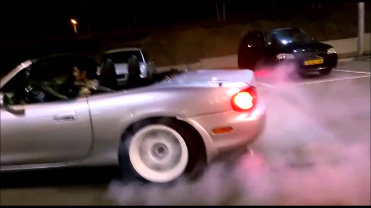 burnout mazda miata mx5 nb fl - YouTube